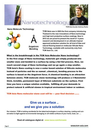 Tcm nano molecule stone coating | PDF