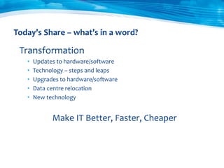 IT Service Transformations | PDF