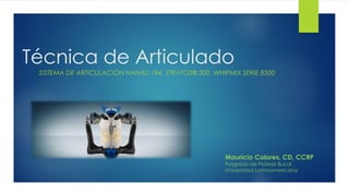 Tecnica de Articulado: Hanau 194, Stratos 300, Whipmix (Manuales) | PPTX