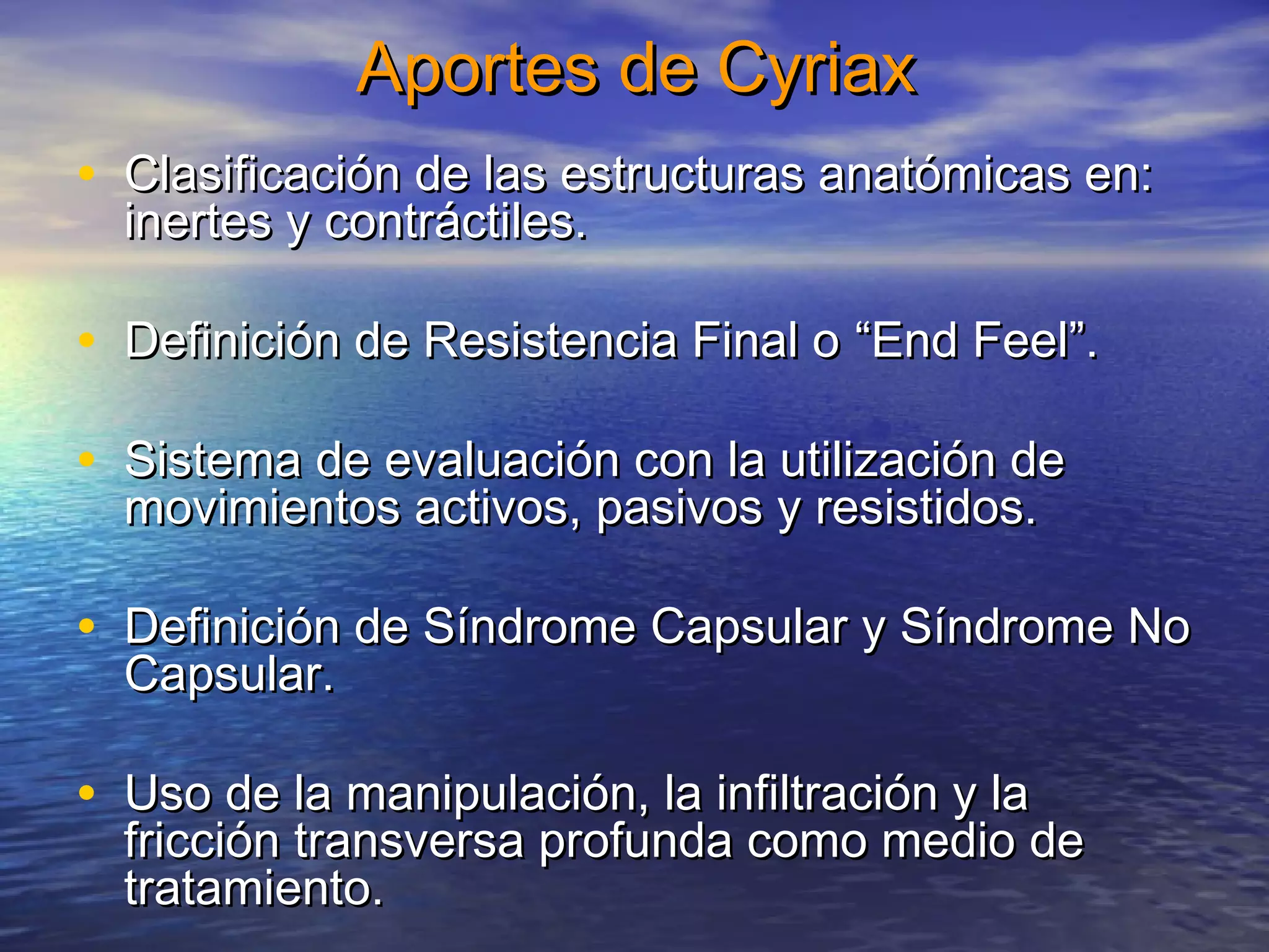 Técnica de cyriax REHABILITACION | PPT