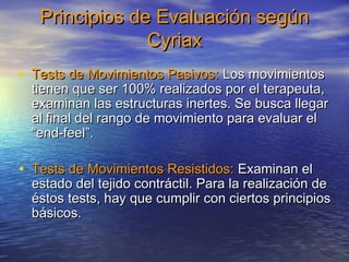 Técnica de cyriax REHABILITACION | PPT
