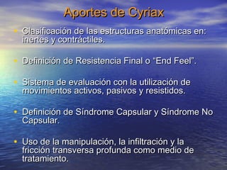 Técnica de cyriax REHABILITACION | PPT