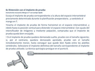 Técnicas de fusión intersomática | PPT