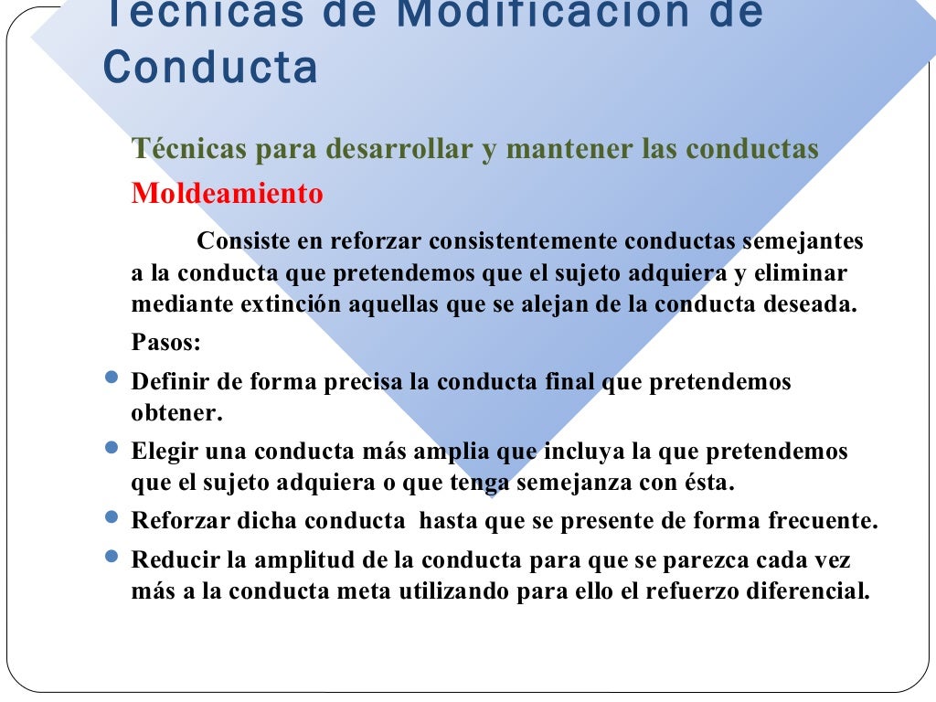 Técnicas de modificación de conducta