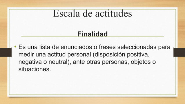 Técnicas De Observación Escala De Actitudes Pptx