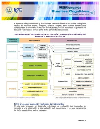 Técnicas e instrumentos de evaluación de los aprendizajes - Prof ...