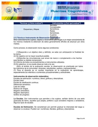 Técnicas e instrumentos de evaluación de los aprendizajes - Prof ...