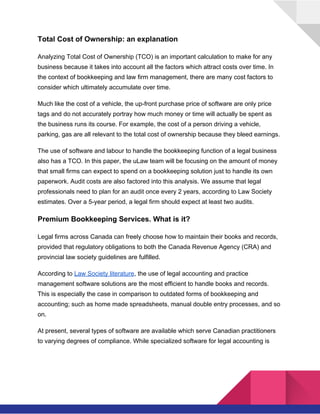 TCO Bookkeeping Service | PDF