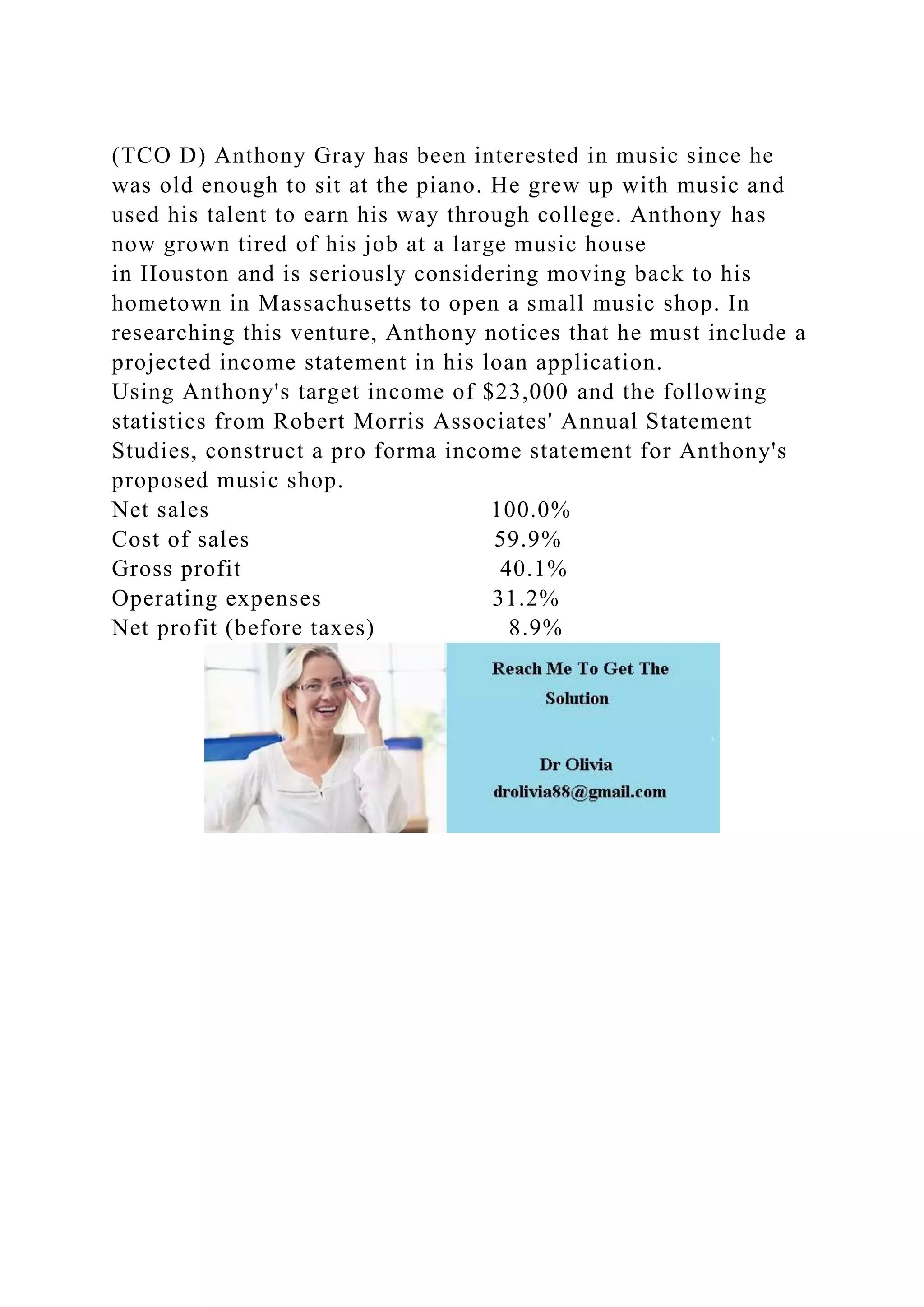 (TCO D) Anthony Gray has been interested in music since he was old e.docx