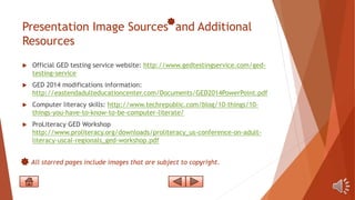 Understanding the GED 2014 | PPTX