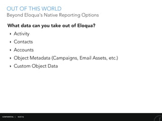 World of Oracle Eloqua Reporting | PPT