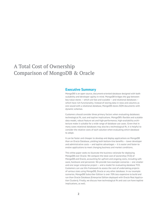 Tco Mongodb Vs Oracle Pdf