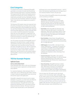 TCO - MongoDB vs. Oracle | PDF