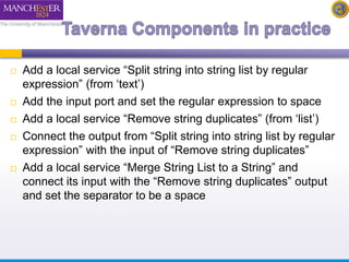 2014 Taverna Tutorial Components | PPTX | Genetics | Science