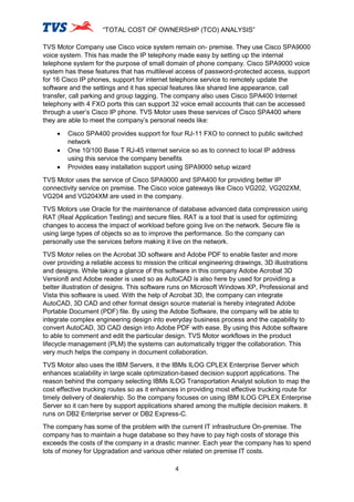 Total Cost Of Ownership Analysis | PDF