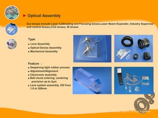 Tc optics co.,l td. company introduction | PPT