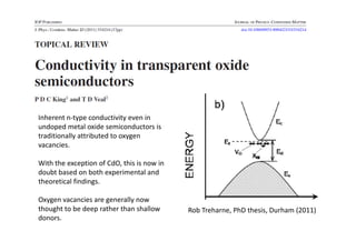 Transparent Conducting Oxides for Thin Film PV | PDF