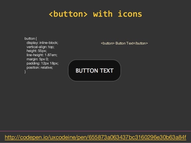 button { display: inline-block; vertical-align: button { display: inline-block; vertical-align: