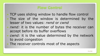 Transmission Control Protocol (TCP) | PPTX