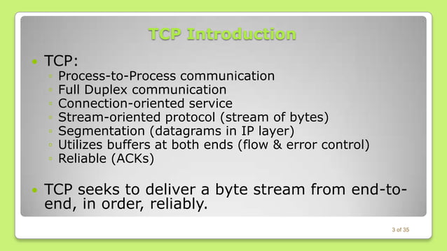 Transmission Control Protocol (TCP) | PPTX