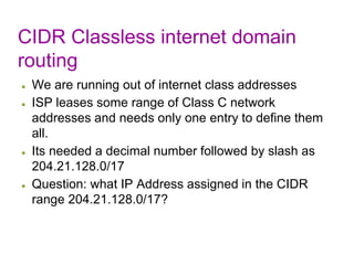 Basic Understanding about TCP/IP Addressing system | PPTX | Computer Networking | Computing