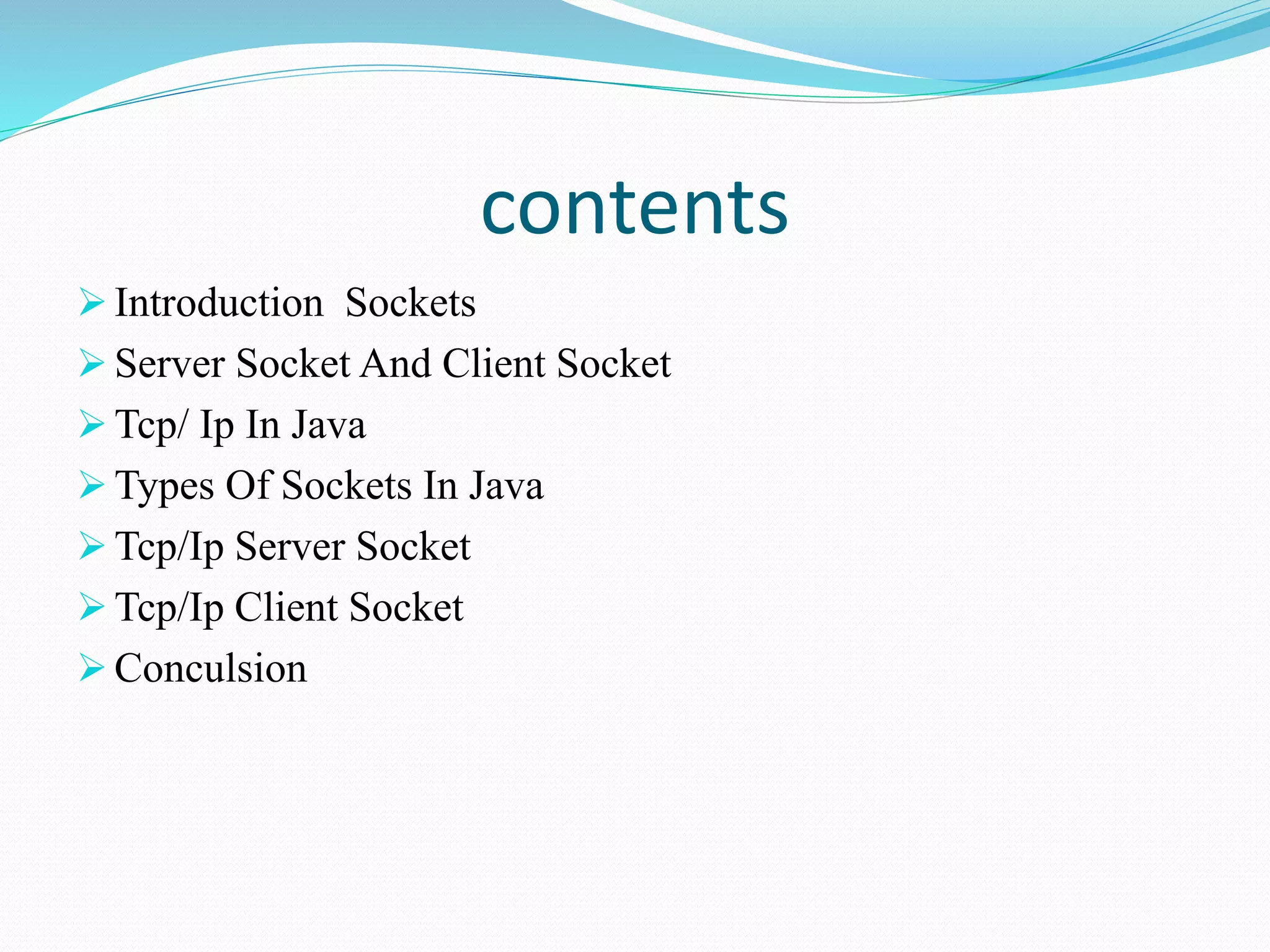 Tcp Ip Server Sockets Ppt
