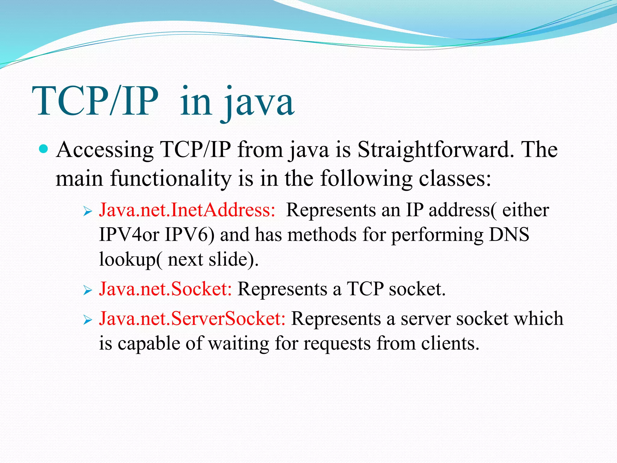Tcp Ip Server Sockets Ppt