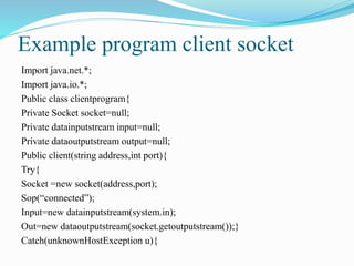 Tcp/ip server sockets | PPTX