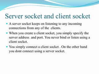 Tcp/ip server sockets | PPTX | Computer Networking | Computing