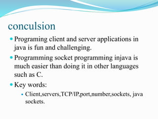 Tcp/ip server sockets | PPT