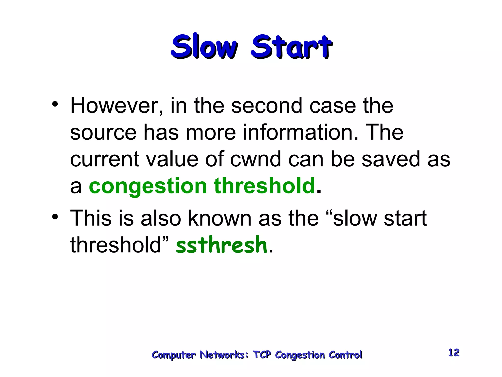 TCP congestion control | PPT