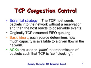 TCP congestion control | PPT