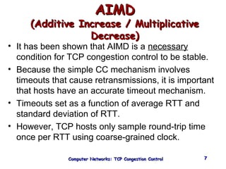 TCP congestion control | PPT