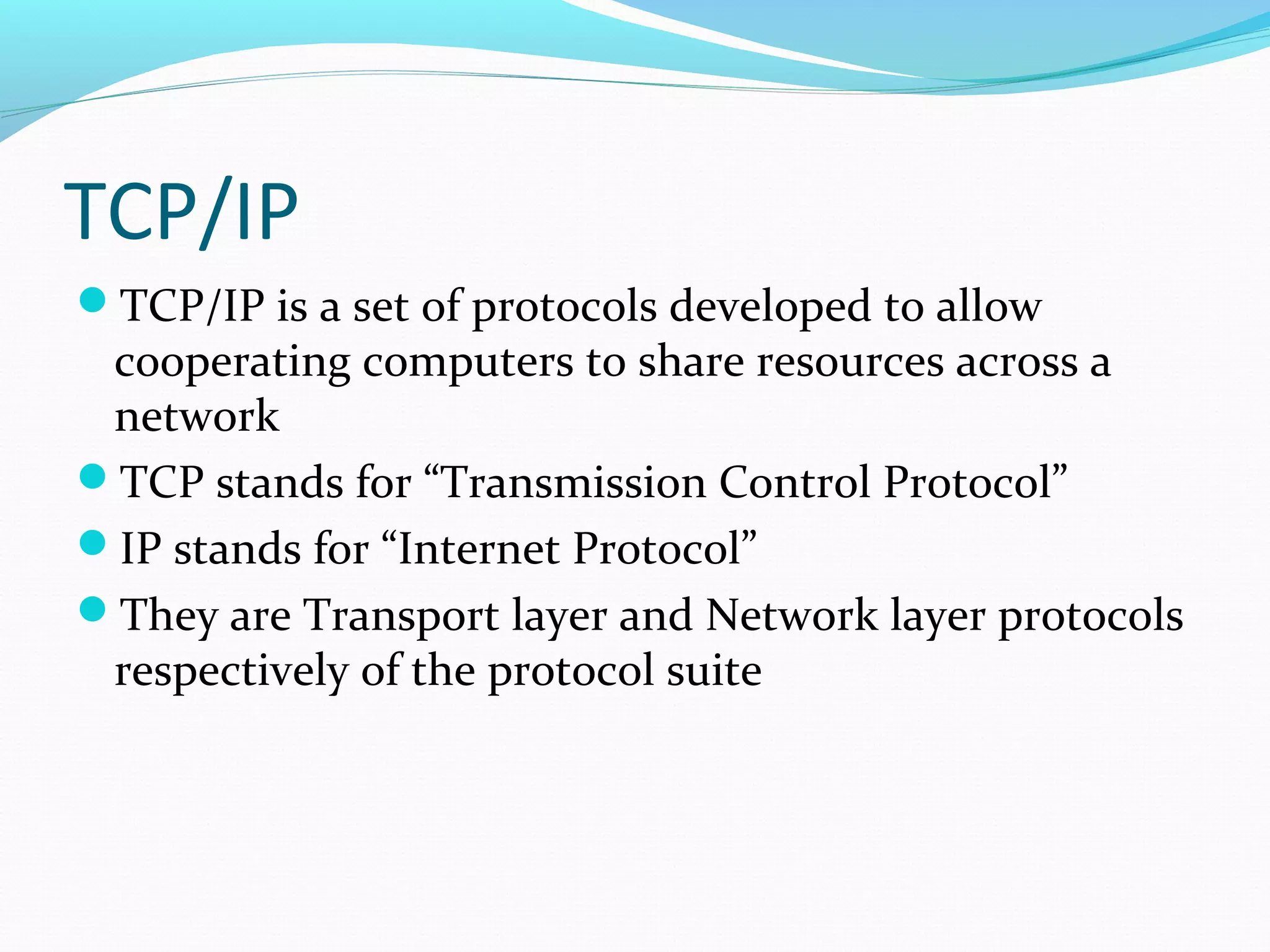 Tcp ip | PPT | Internet | Computing