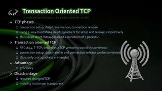 Mobile transport layer - traditional TCP | PPTX