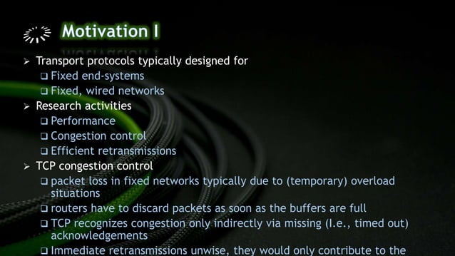 Mobile transport layer - traditional TCP | PPTX | Computer Networking ...
