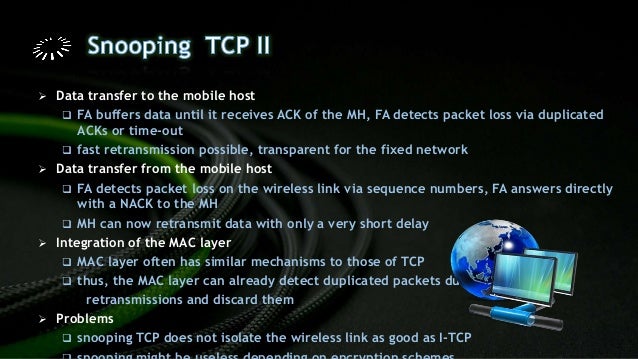 Mobile transport layer - traditional TCP