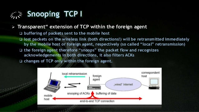 Mobile transport layer - traditional TCP