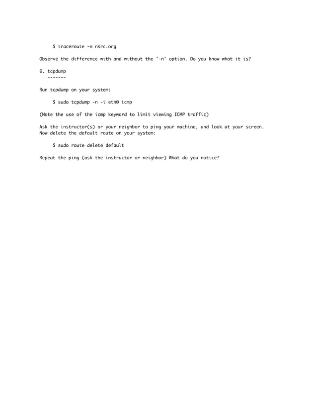 Tcpip Exercises Pdf