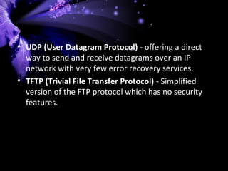 The Internet Protocol Suite (commonly known as TCP/IP) | PPT