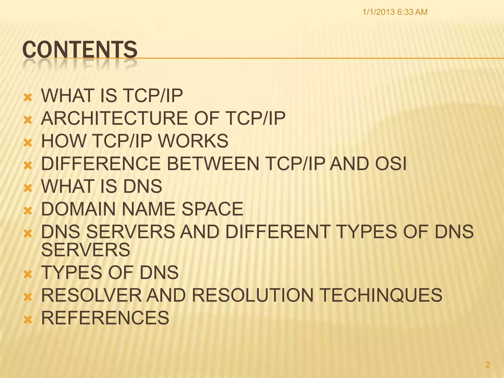 TCP/IP and DNS | PPT