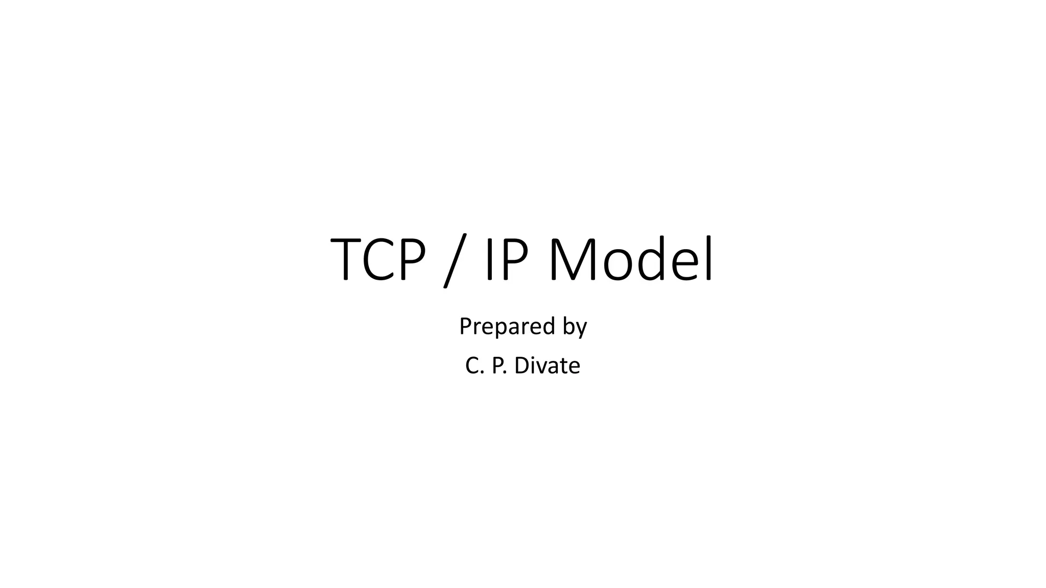 Data Communication And Network Tcp Ip Protocol Pptx Internet Computing