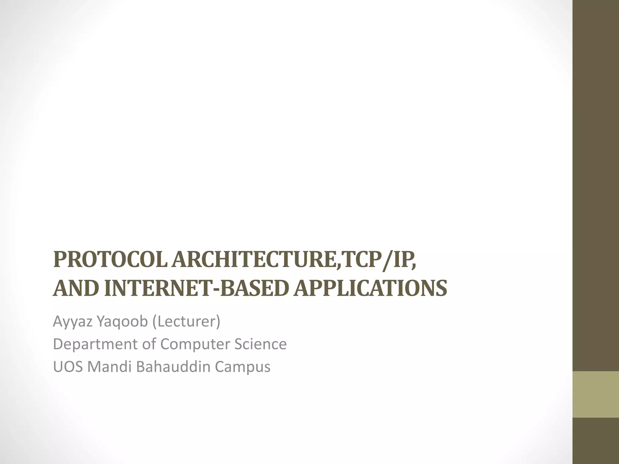 Tcpip Protocols Pptx Computer Networking Computing