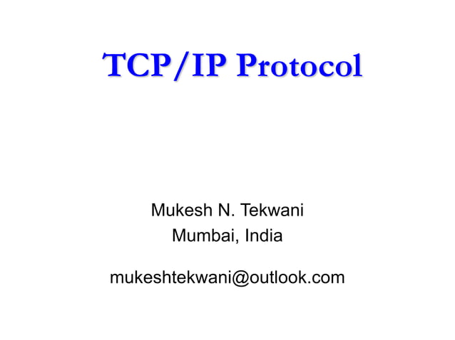 TCP-IP Reference Model | PPSX | Internet | Computing