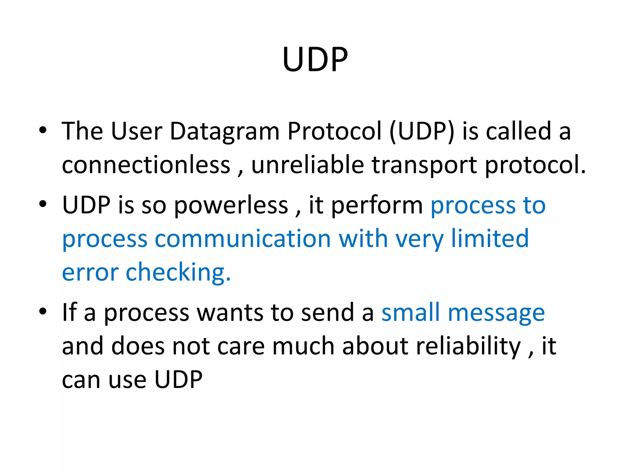 Transport layer protocol | PPTX