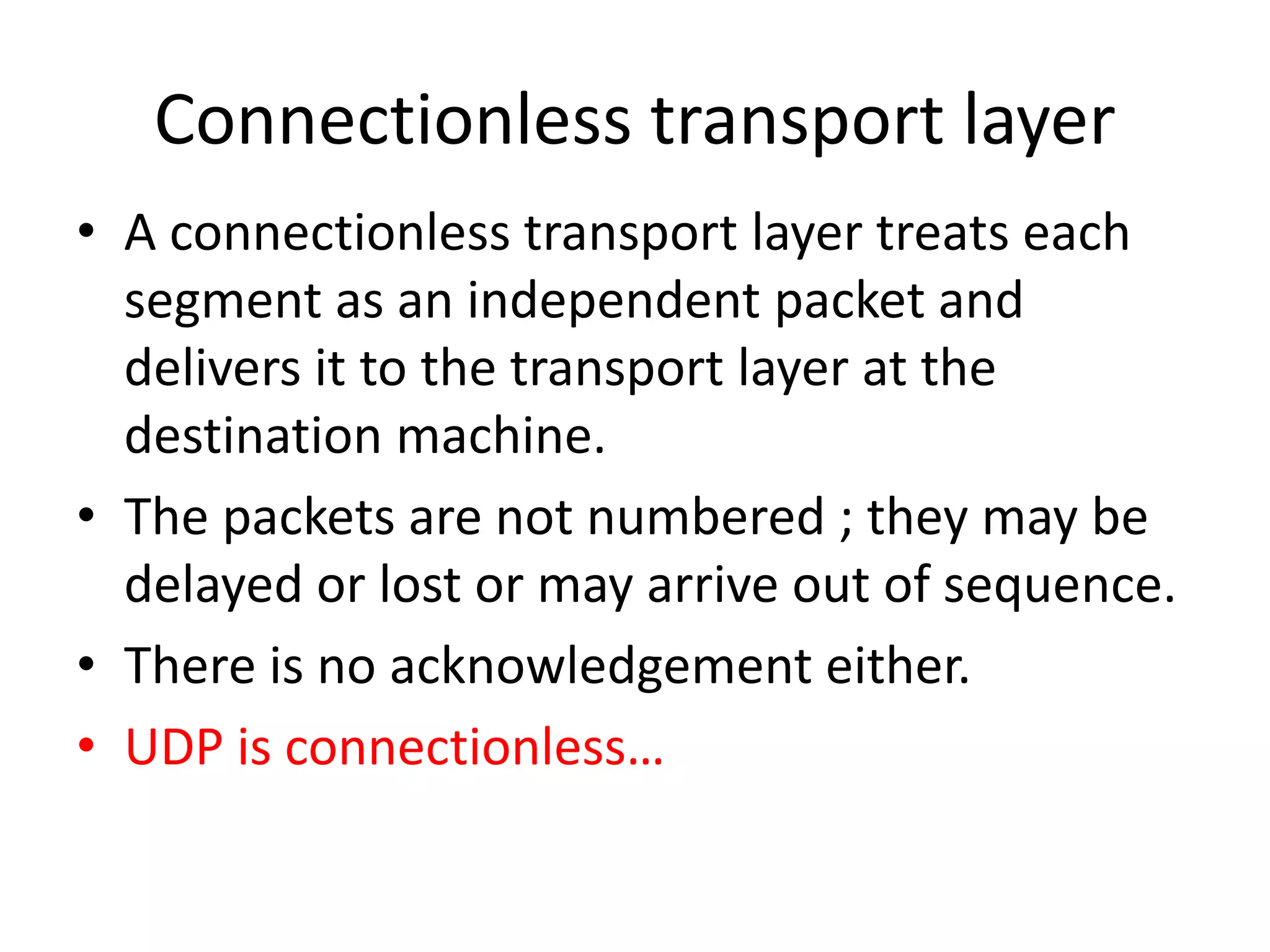 Transport layer protocol | PPTX