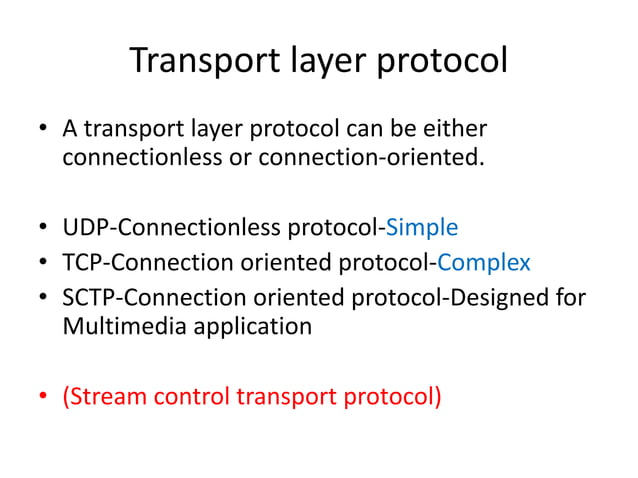 Transport layer protocol | PPTX | Computer Networking | Computing