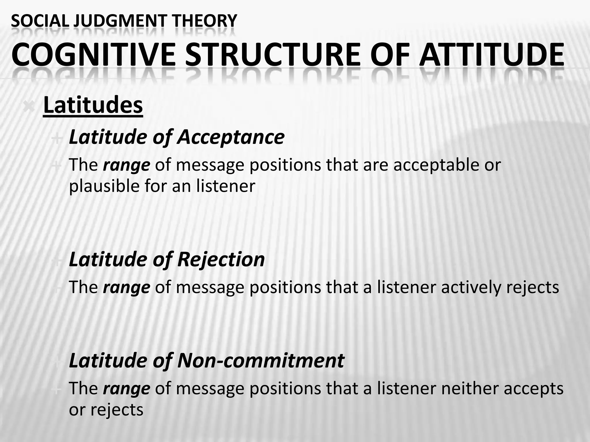 TCP - Social Judgement Theory | PPTX