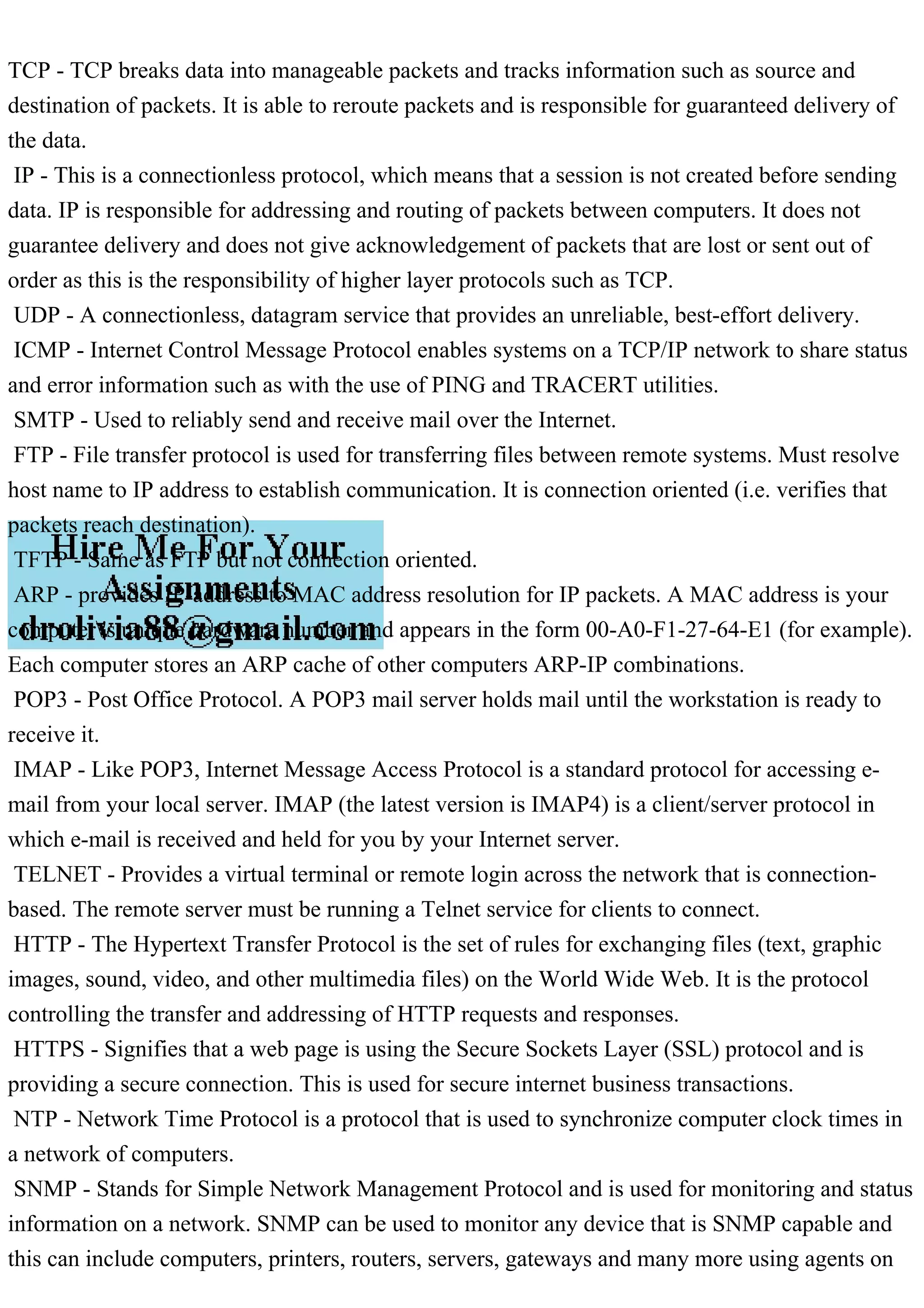 TCP - TCP breaks data into manageable packets and tracks information.pdf