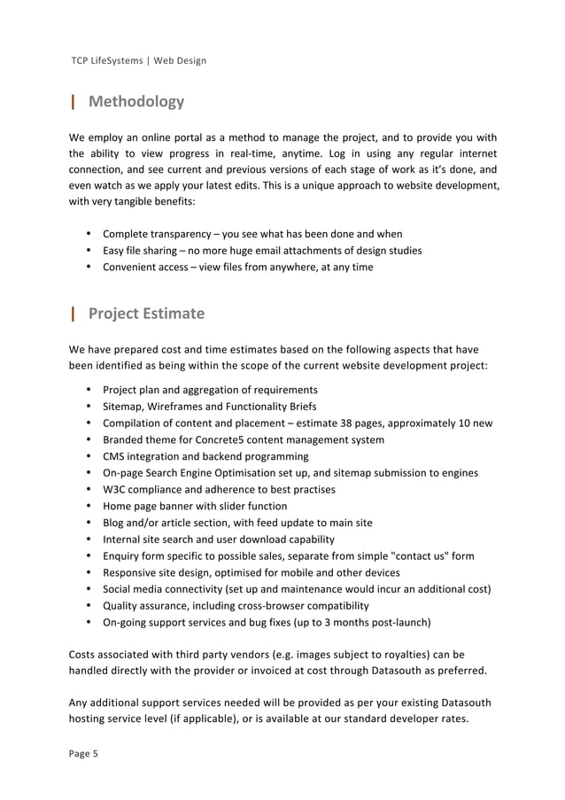 Web Site Development - Project Proposal | PDF